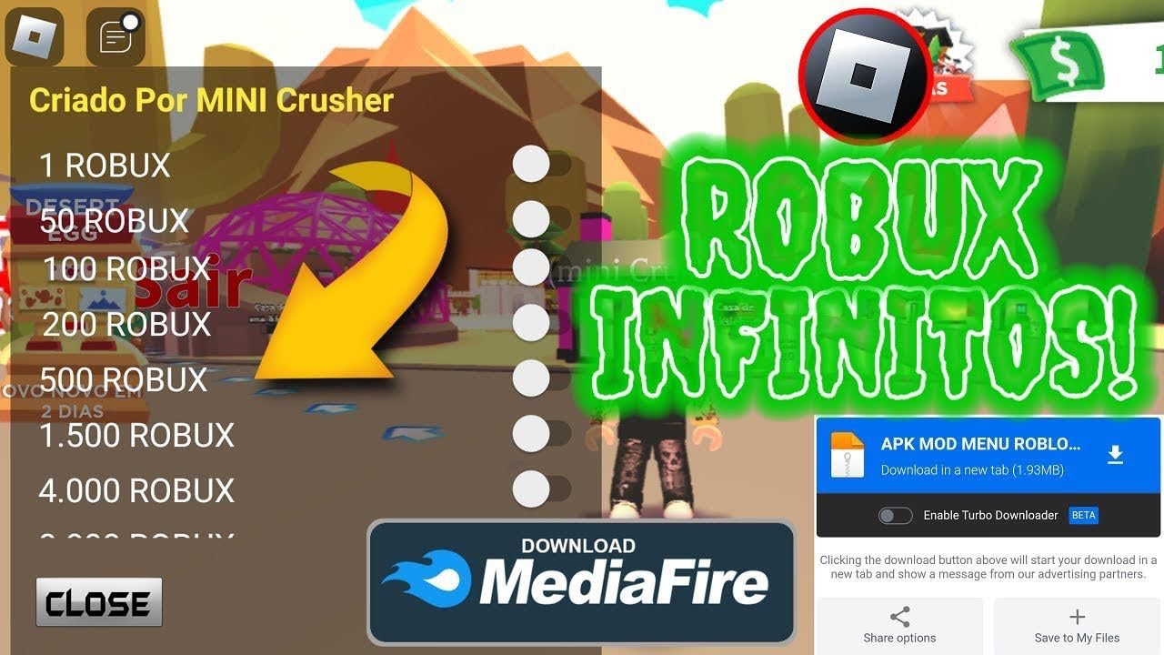 ROBLOX APK MOD MENU ROBUX INFINITOS ATUALIZADO 2024 + TUTORIAL DE ...