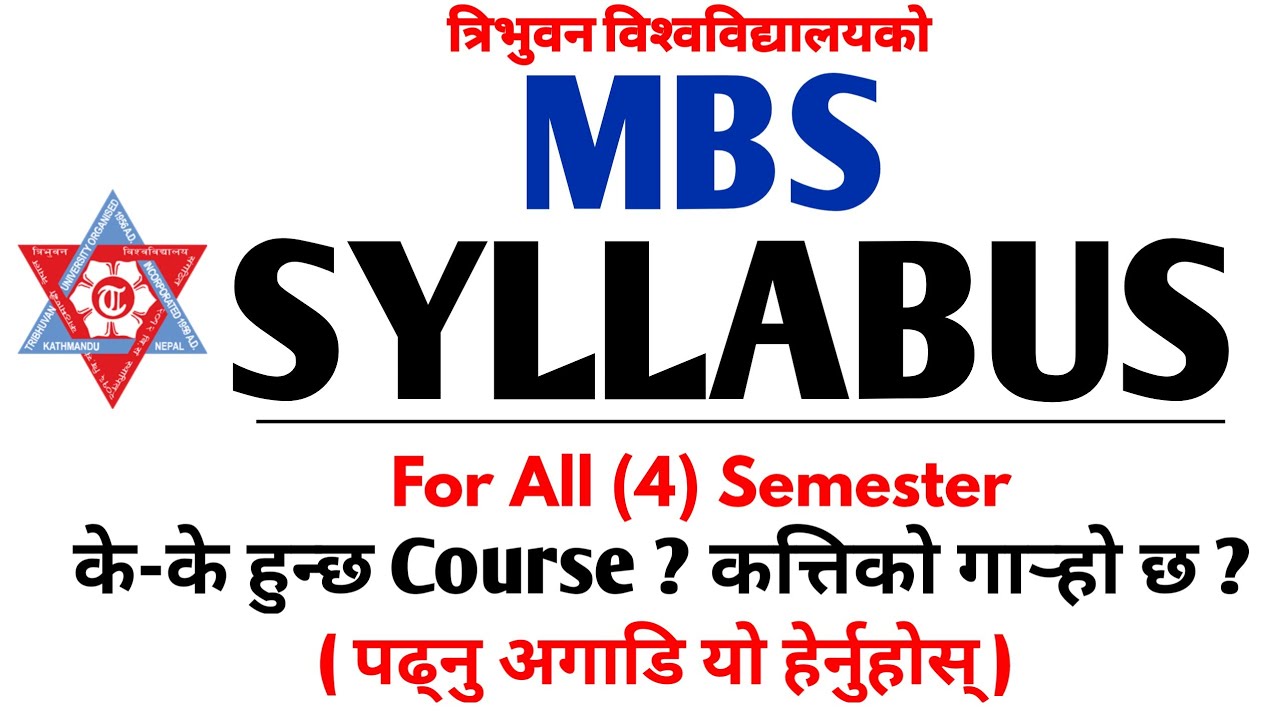 TU MBS Syllabus | Master of Business Studies (MBS) | Tribhuvan ...