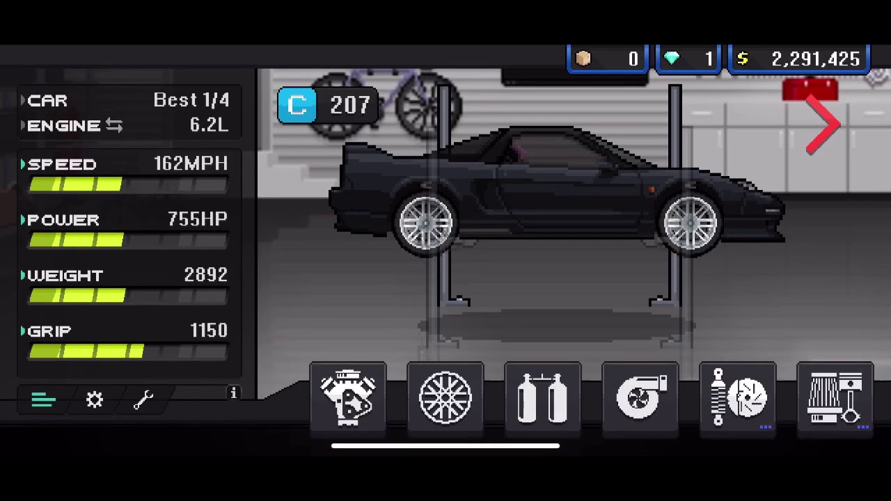 fastest-build-for-1-4-mile-pixel-car-racer-youtube
