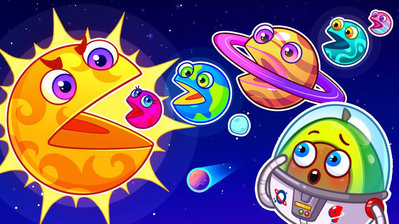 🌎NEW! 🪐 Hungry Planets 🪐 Solar System for Kids || Planets Size for Baby ...