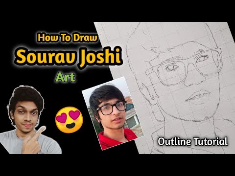 How To Draw Sourav Joshi Step By Step Sketch Outline Tutorial 😍 #sourav ...