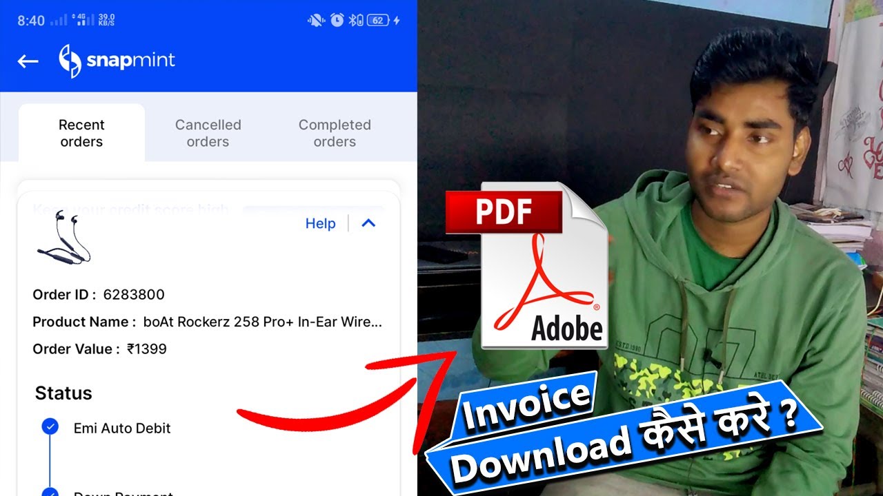 How to download invoice from snapmint apps in 2023, buy any product ...