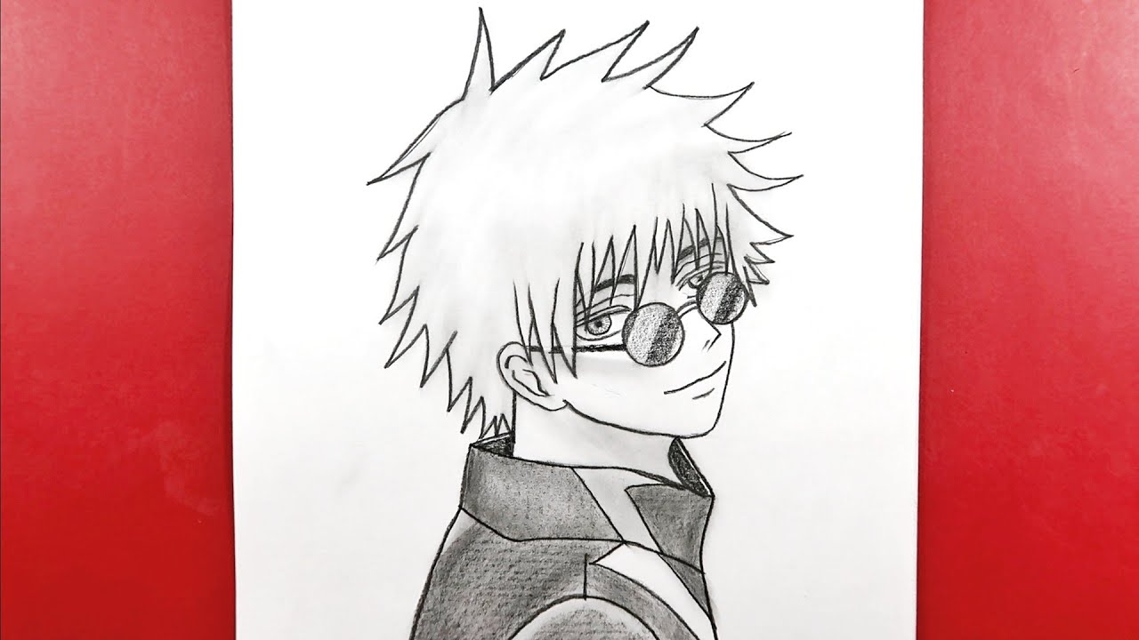 How To Draw Gojo Satoru - Jujutsu Kaisen / Easy Anime Sketch Step By ...