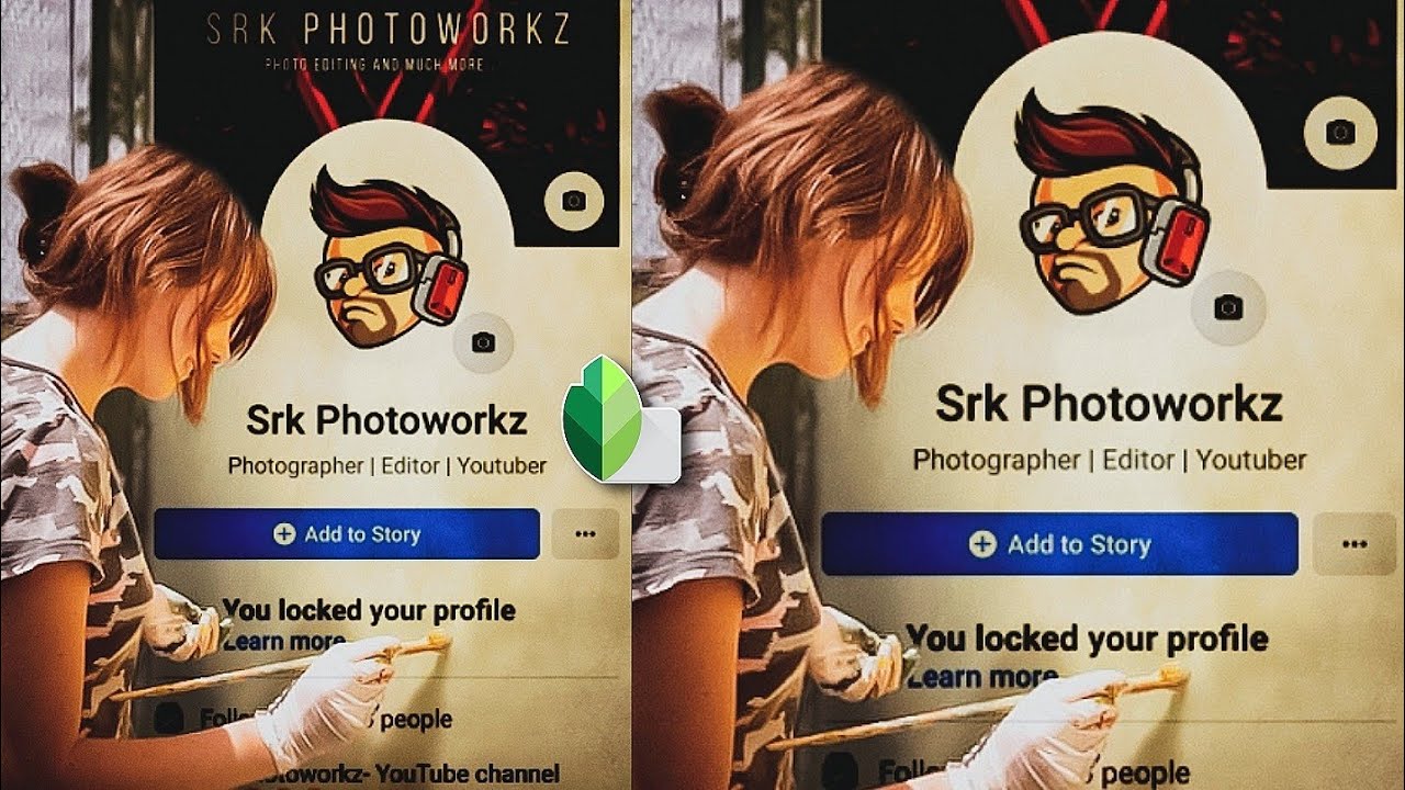 Facebook profile screenshot photo editing snapseed | how to edit fb ...