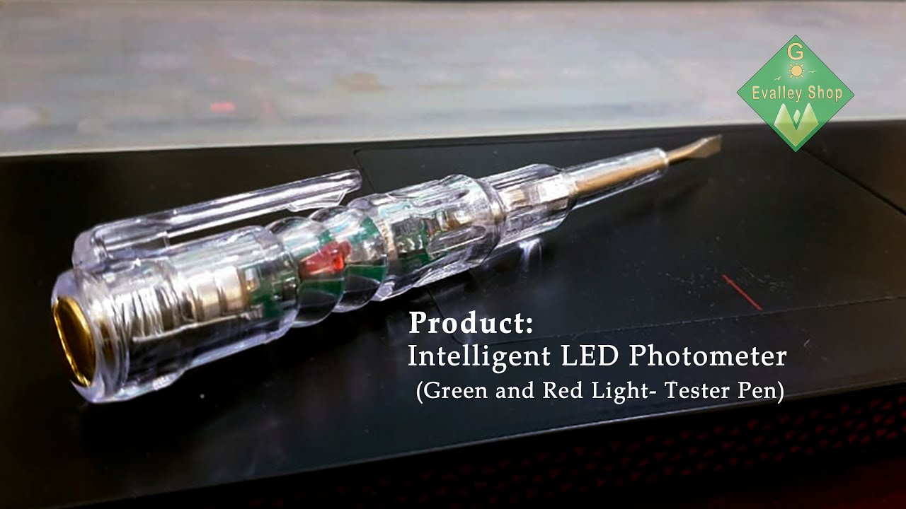 Intelligent LED Photometer Test Pen Voltage Detector Voltmeter 12-240V ...