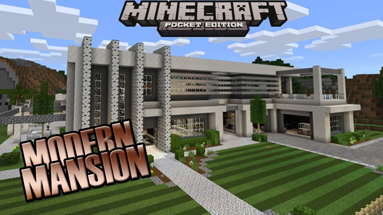 HERMOSA MANSION MODERNA PARA MINECRAFT PE 1.0.4 - YouTube