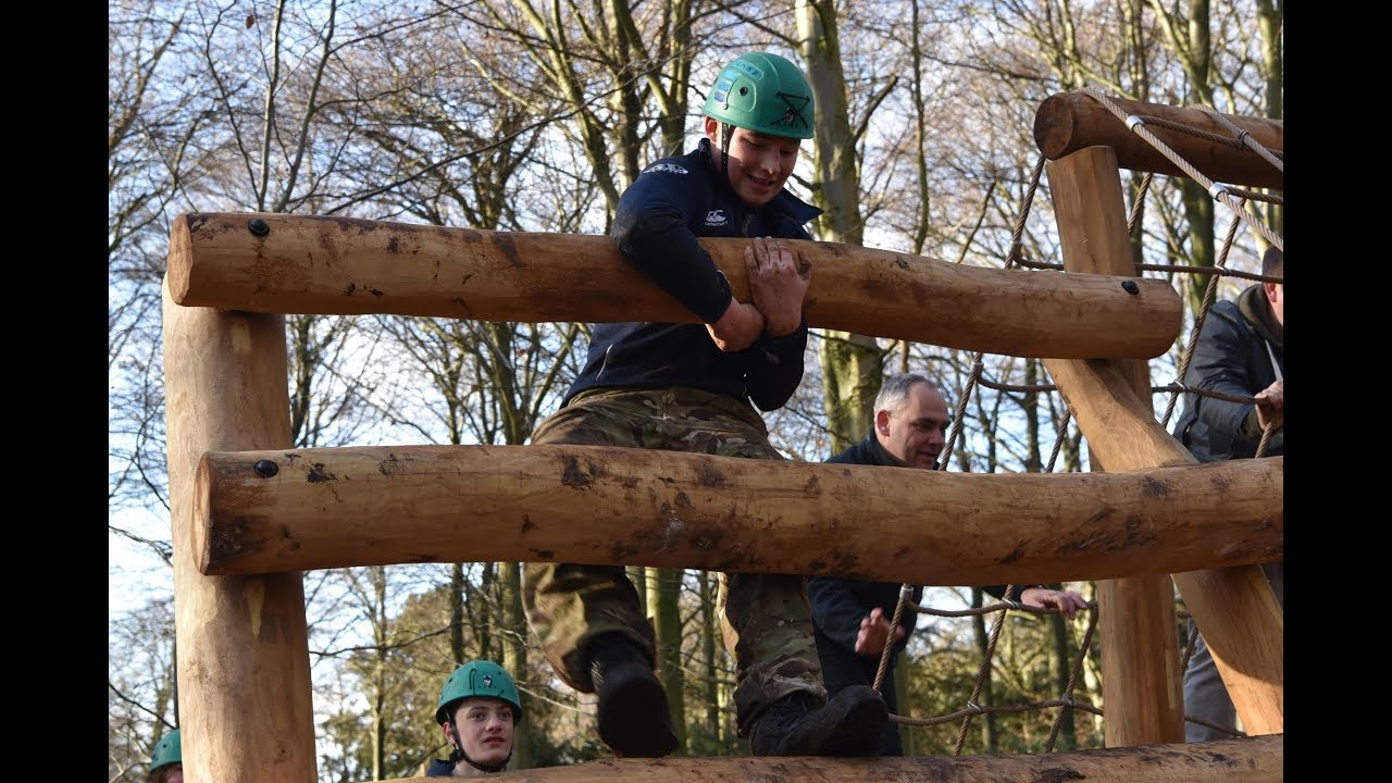 Assault course at Queen Elizabeth Country Park - YouTube