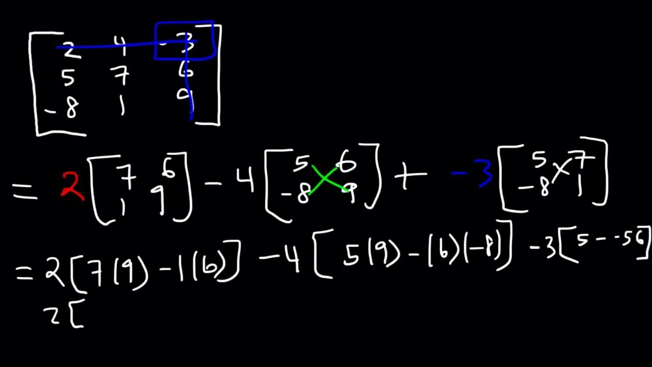 how to calculate Determinant of 3x3 Matrices, 2x2 Matrix, Precalculus ...