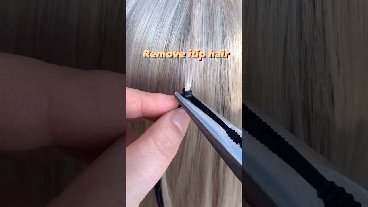 ️remove of I tip, it’s easier to do by yourself! #itiphair #hair-remove ...