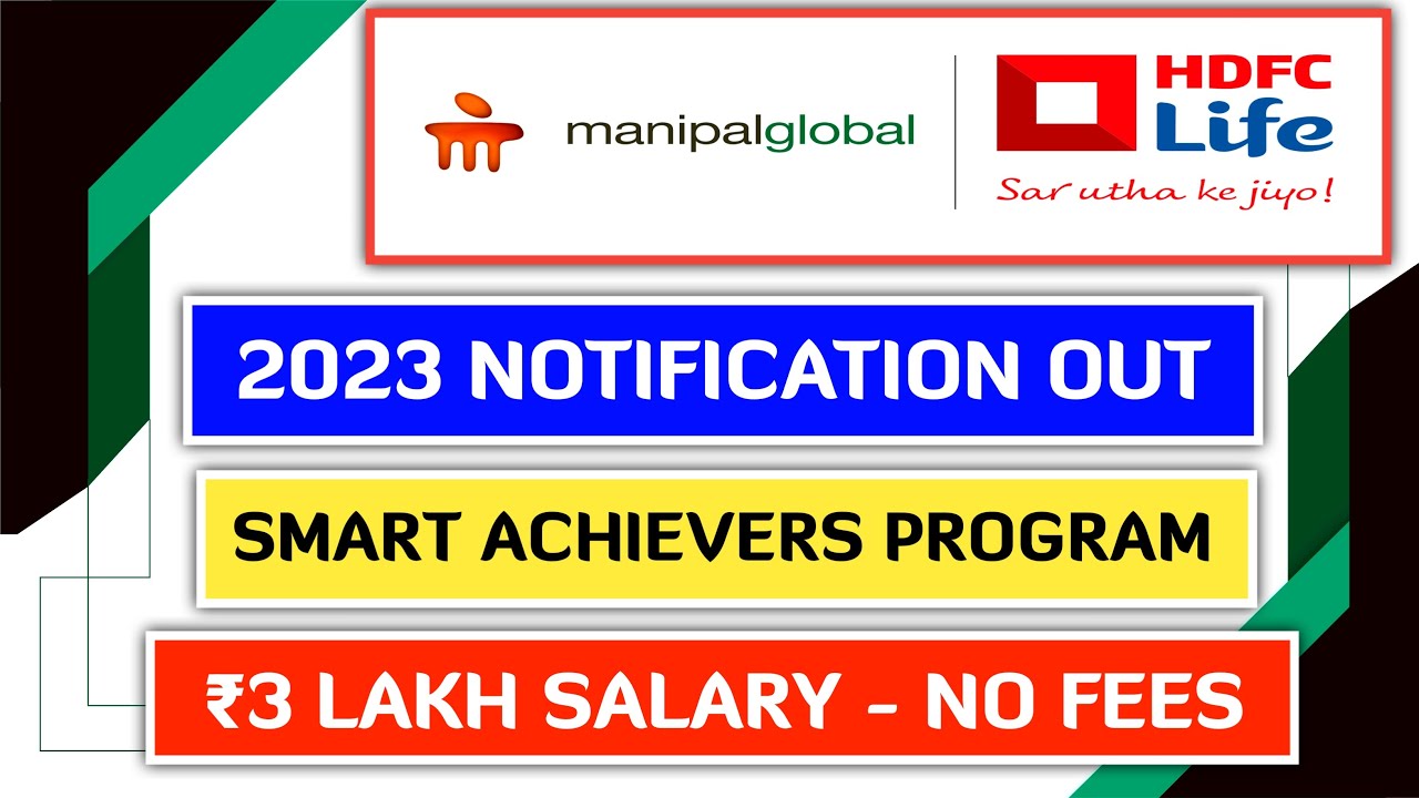 HDFC Life Smart Achievers Program 2023 Notification Out | HDFC Life ...