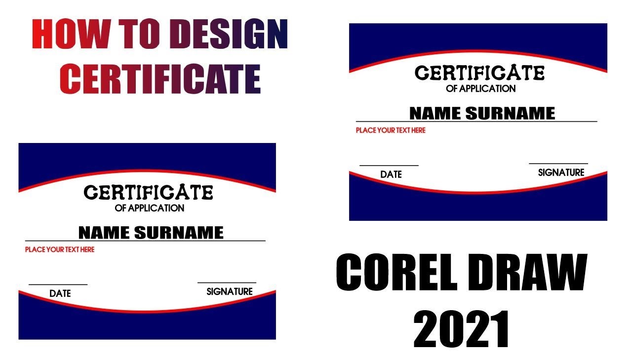 How to design a Certificate in CorelDRAW 2021 - YouTube