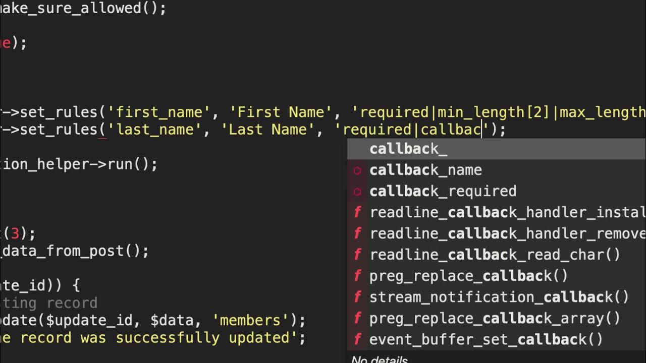Trongate Tutorial - Custom Validation Callbacks - YouTube
