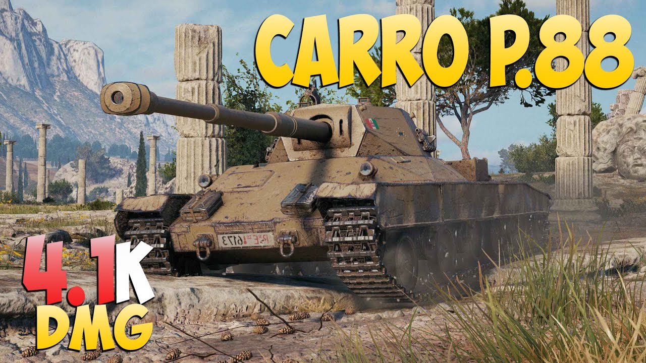 Carro P.88 - 5 Kills 4.1K DMG - Careless! - World Of Tanks - YouTube