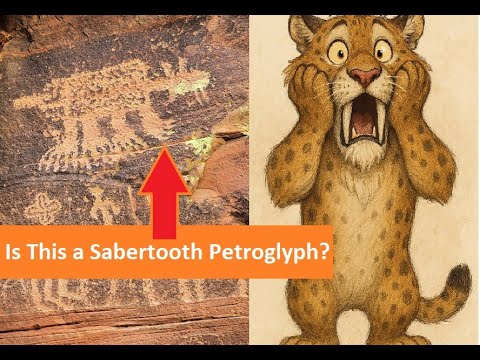 Saber Toothed Cat Petroglyph - YouTube