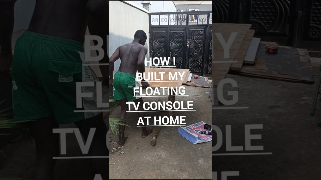 DIY, HOW I BUILT MY TV CONSOLE MYSELF - YouTube