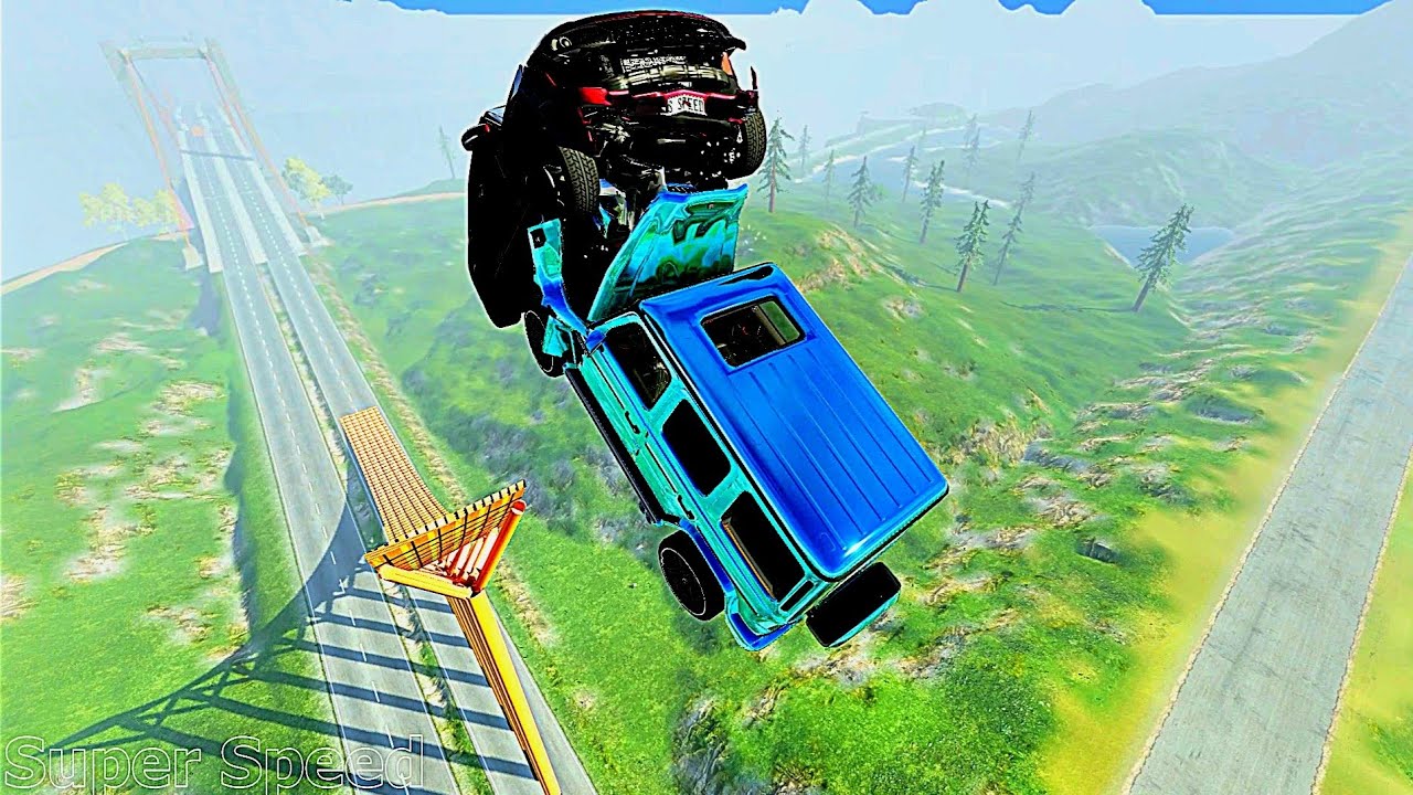 BeamNG Drive: Double Ramp Challenge - YouTube