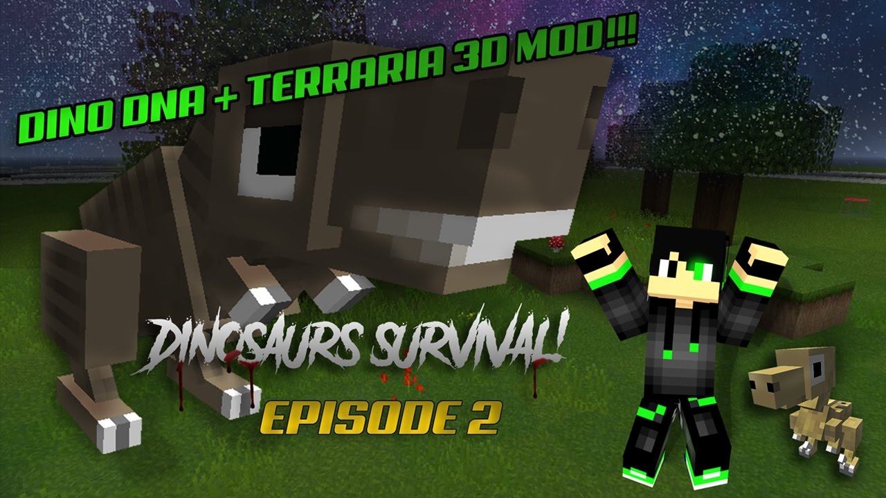 Minecraft Dinosaurs Episode 2 : Dino Dna! + Terraria 3d MOD!! - YouTube