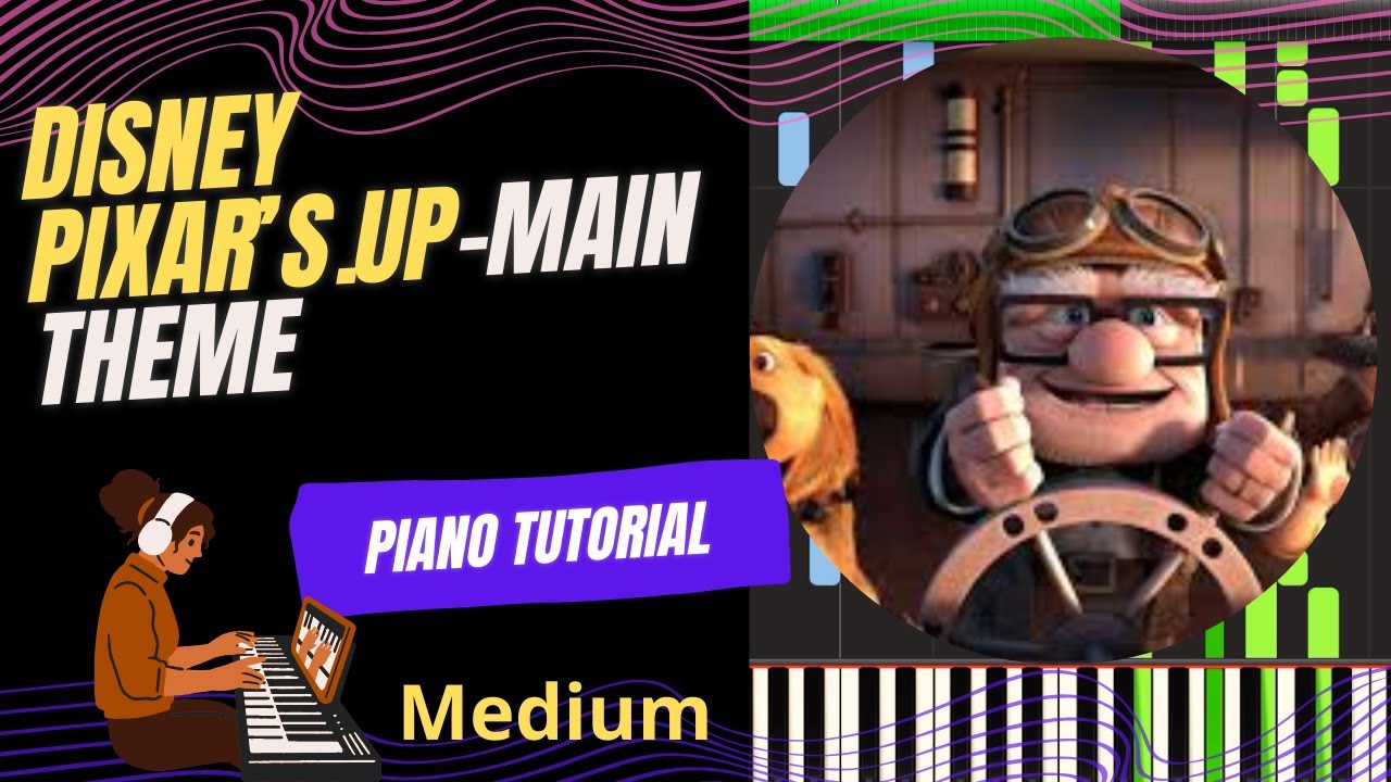 How to play Disney Pixar's Up Main Theme piano tutorial - YouTube