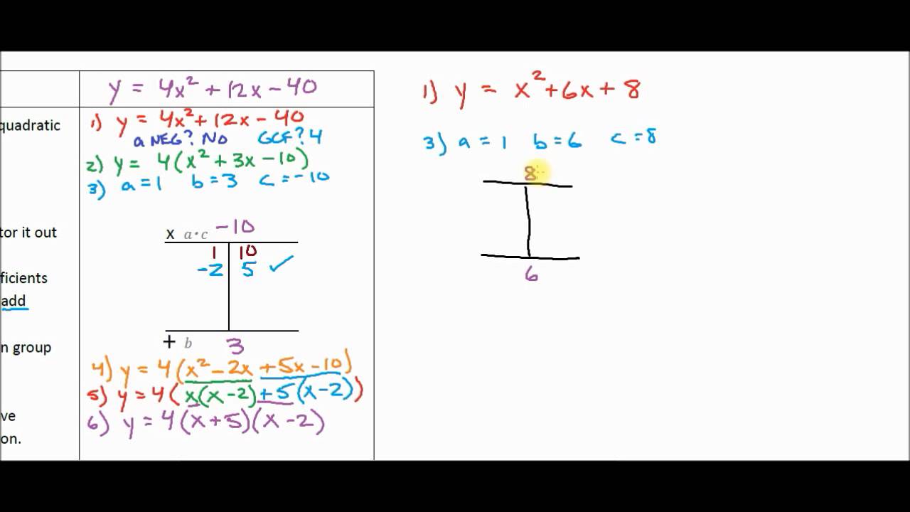 Quadratic Equations 02a Factoring Practice - YouTube