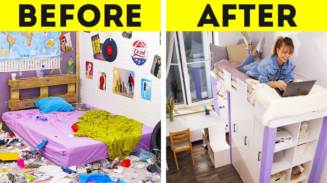 Incredible Bedroom Makeover || Home Decor Hacks - YouTube
