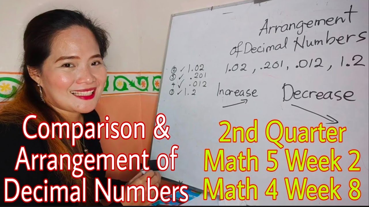 Comparison & Arrangement of Decimal Numbers 2nd Quarter Math 5-Week 2 ...