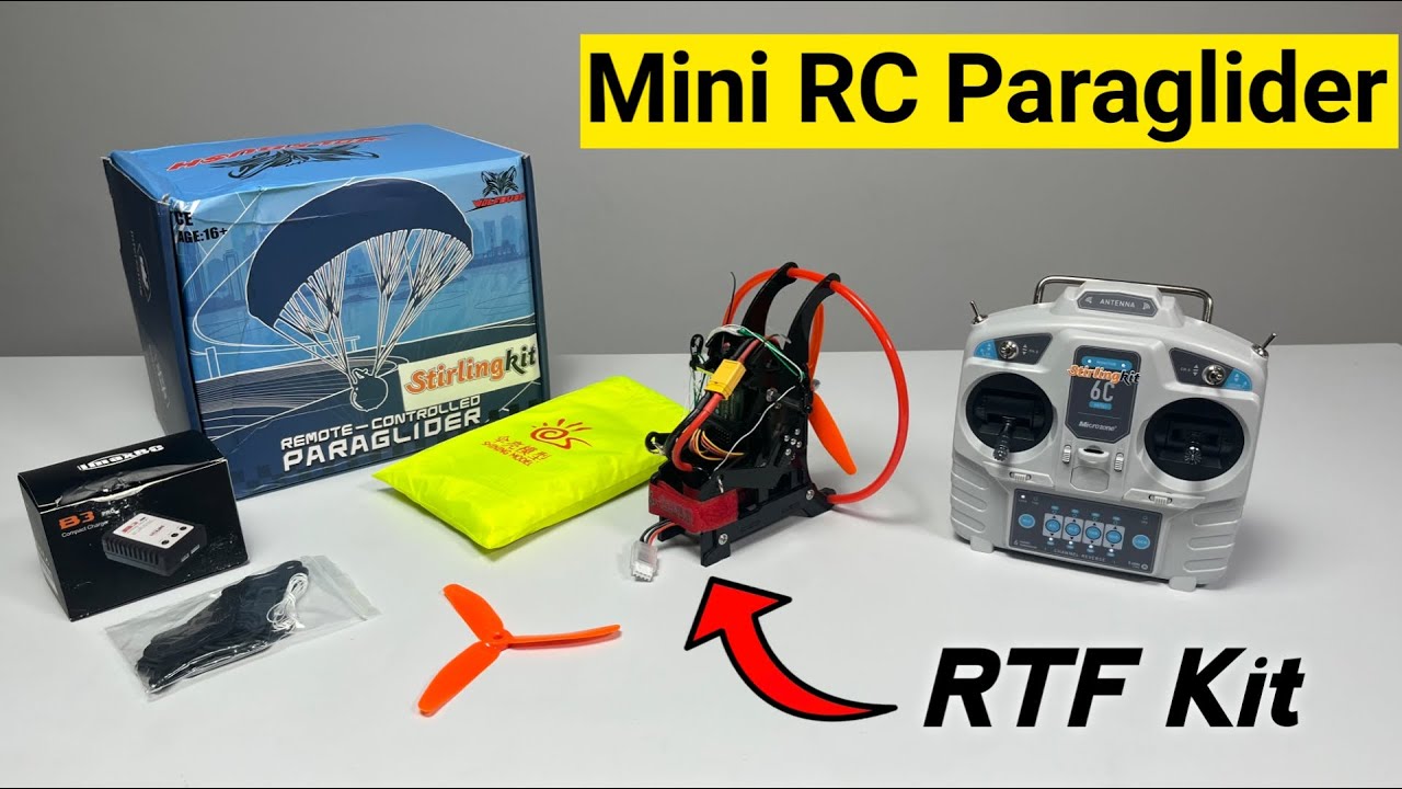 Budget Friendly Mini RC Paraglider for Beginner Unboxing & Maiden ...