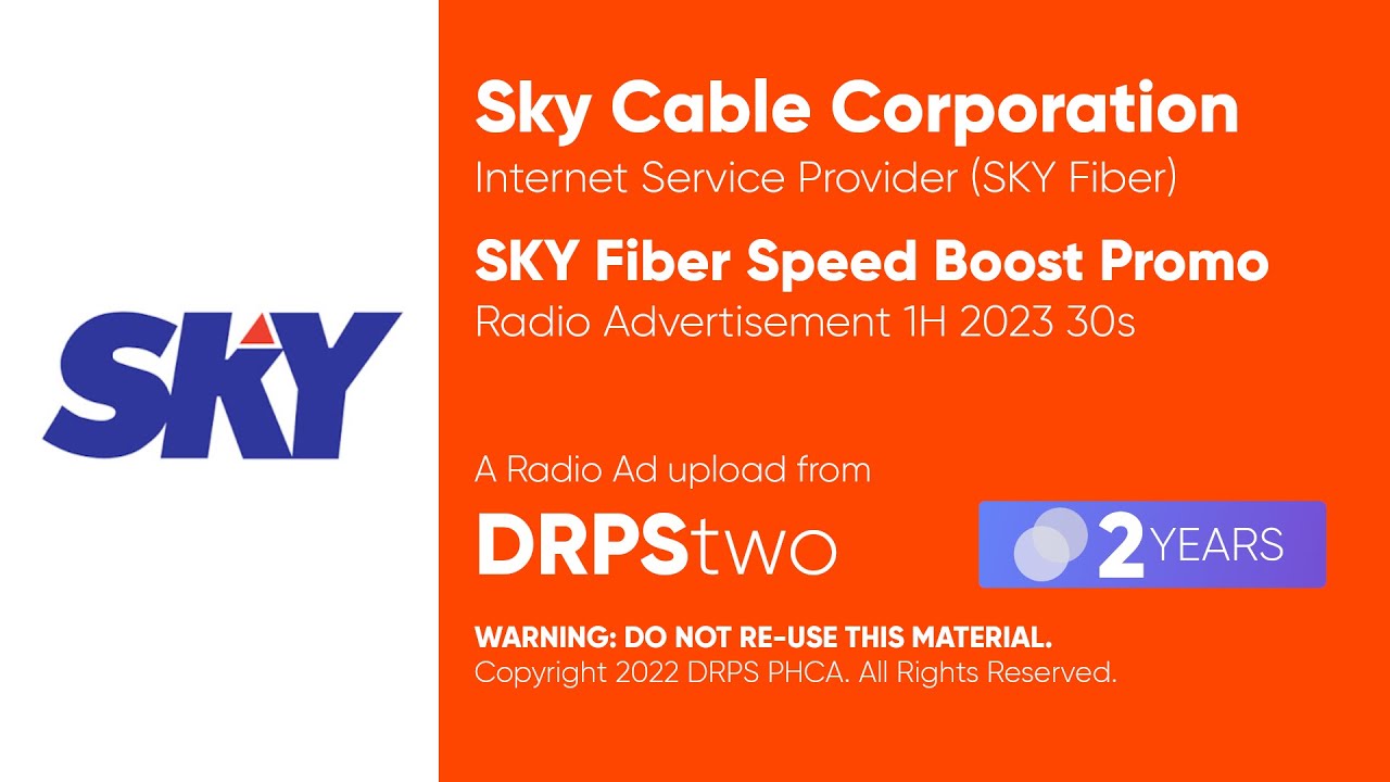 SKY Fiber Speed Boost Promo Radio Ad 1H 2023 30s - YouTube
