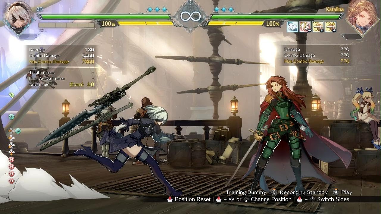 2B Mid-Screen Counter Combo - Granblue Fantasy Versus Rising - YouTube