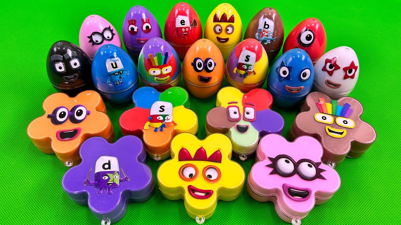 Digging up Numberblocks Dinosaur Egg CLAY Coloring! Mixing Rainbow CLAY ...