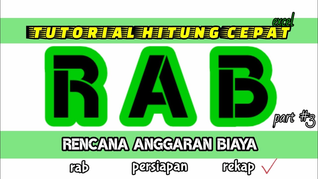 cara membuat rab proyek mep - rekap Bag 3 (end) tutorial lengkap excel ...