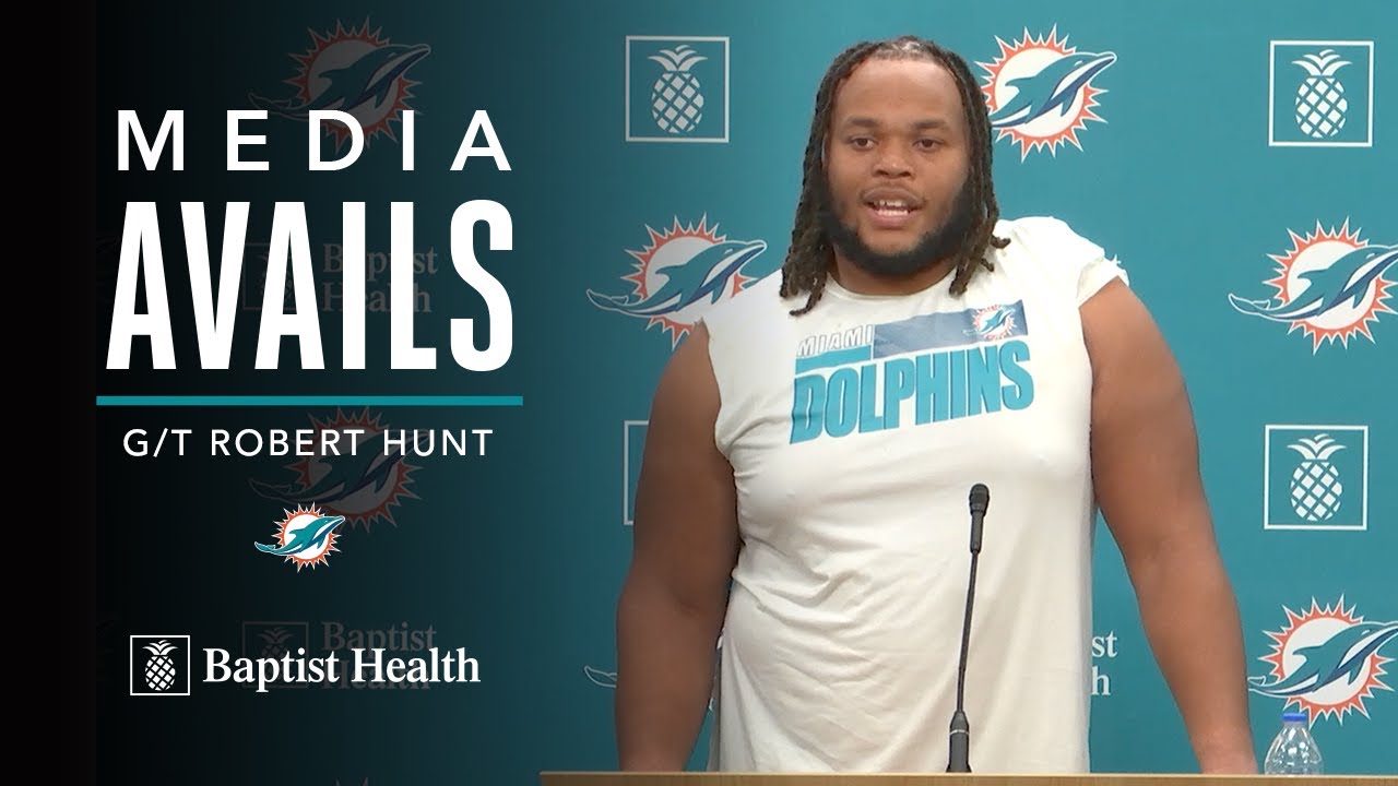 Robert Hunt meets with the media - August 31 | Miami Dolphins - YouTube