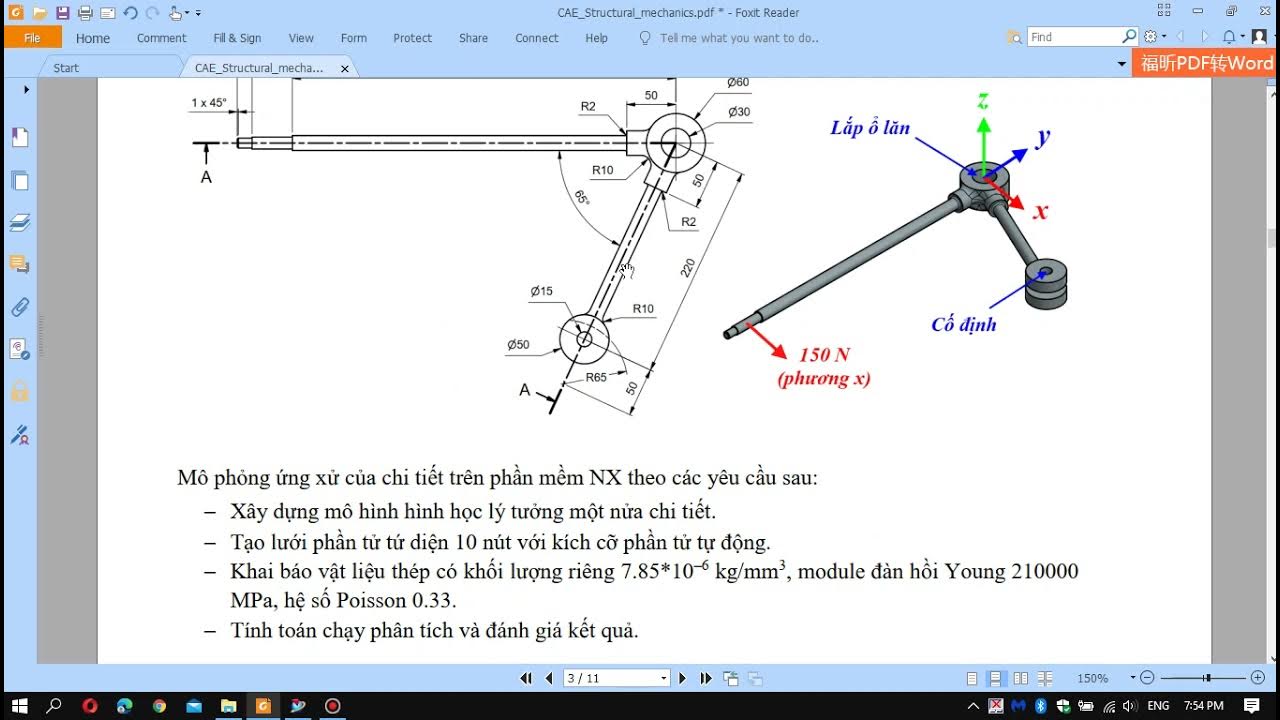 NX siemens - FEM - CAE - tutorial_ linear static - YouTube