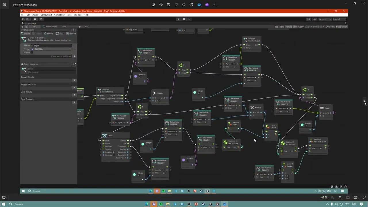 Уффф что за тяги Unity 2D Visual Scripting!!! - YouTube