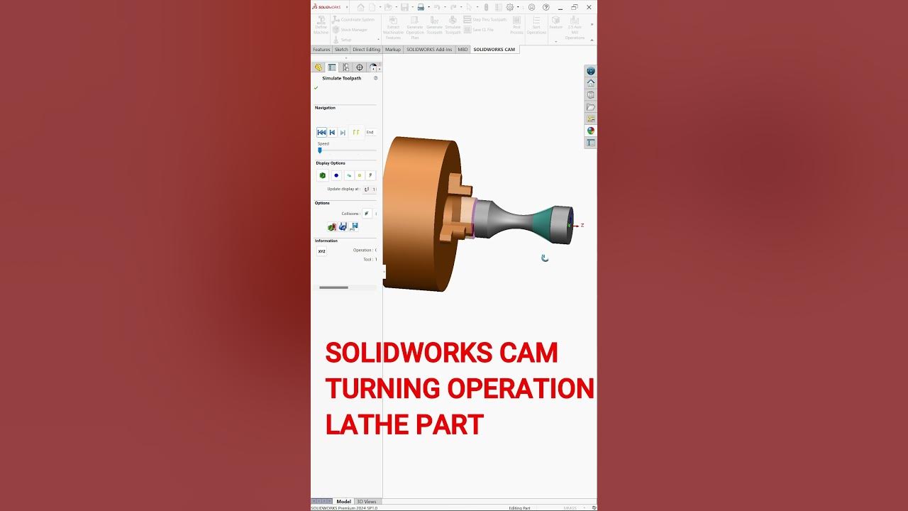 SolidWorks CAM lathe Parts (Turning operation) #cadcamsolidworks #solidworkstutorial # ...