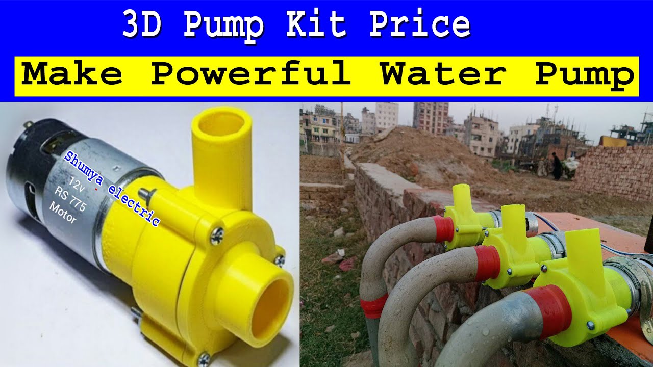 New Version 4 3D Printer Pump | 3D Water Pump Kit Update Price | Make ...