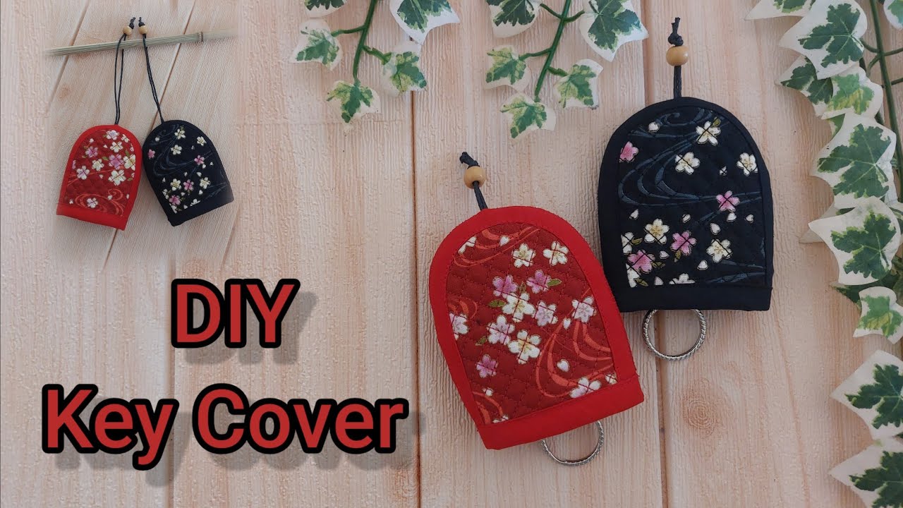 DIY Key Cover Quilt with sewing machine. How to sew basic key cover ...