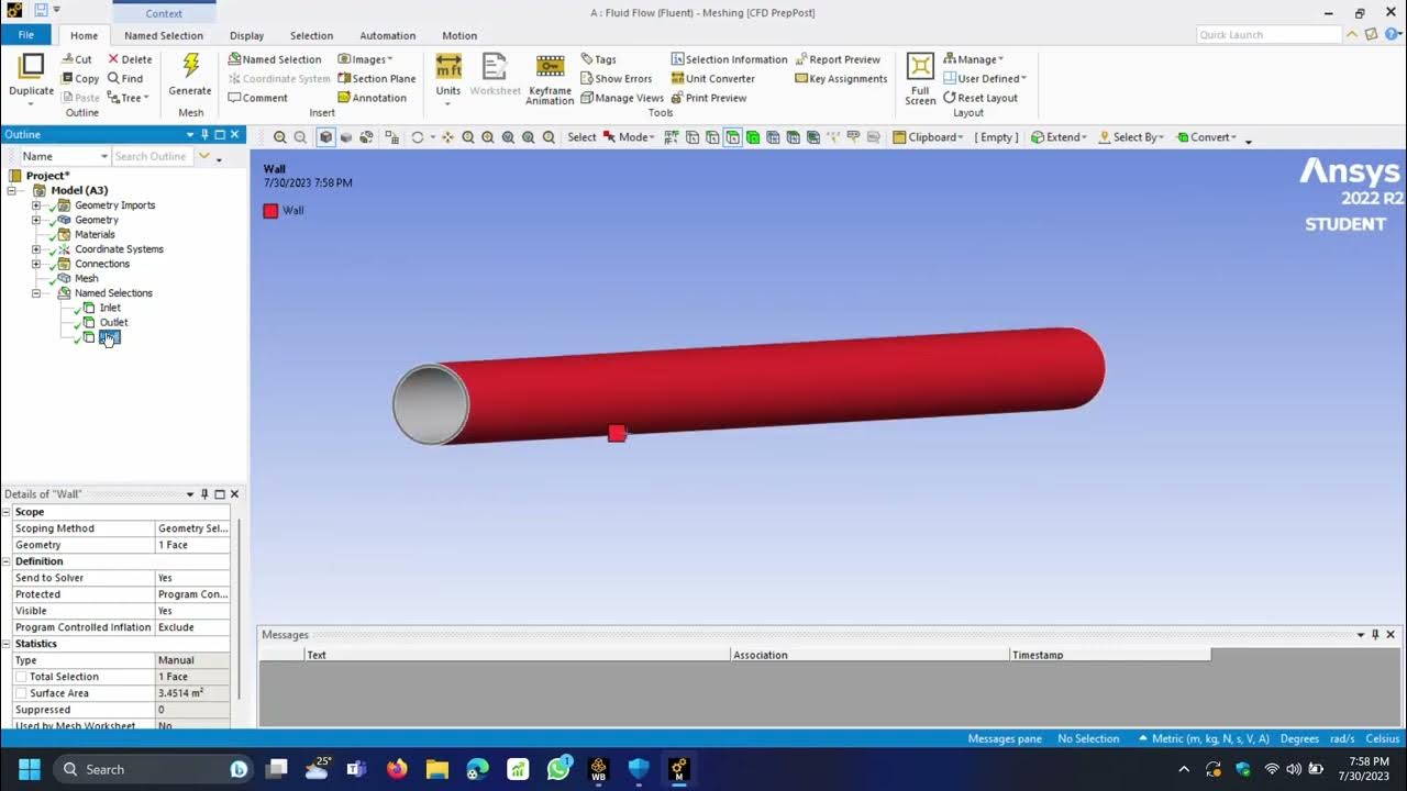 Laminar Flow Analysis through Pipe using Ansys Fluent | CFD | #ansysfluent #ansys #ansystutorial ...