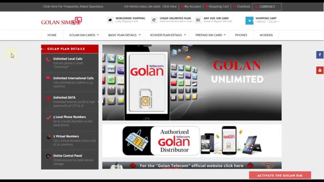 Order Golan Telecom sim card for Israel online - Worldwide shipping ...