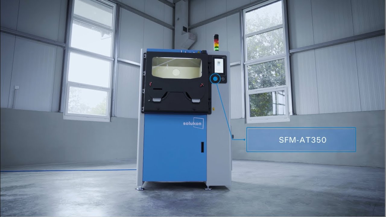 Depowdering system SFM-AT350 by Solukon product video - YouTube