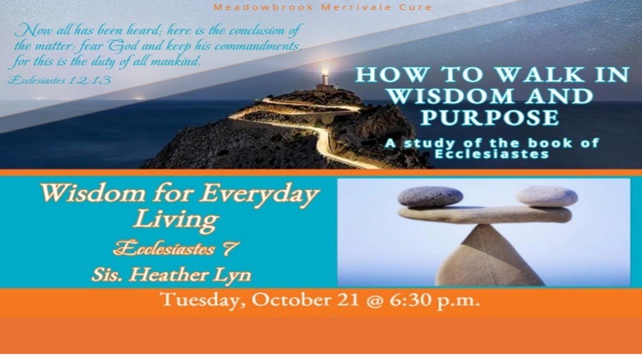 HOW TO WALK IN WISDOM AND PURPOSE Wisdom for Everyday Living with Sis ...