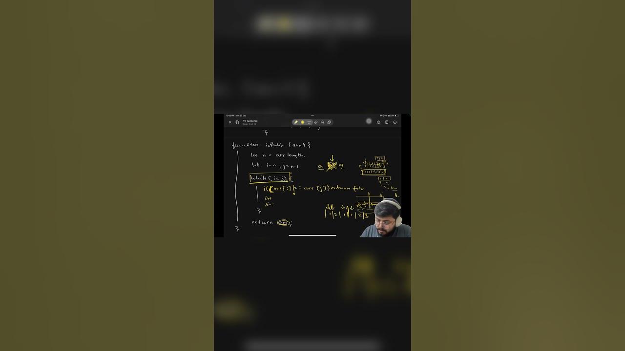 Palindrome Explained Js Javascript Codingforbeginners Shorts Interview Dsa Education 🔥part