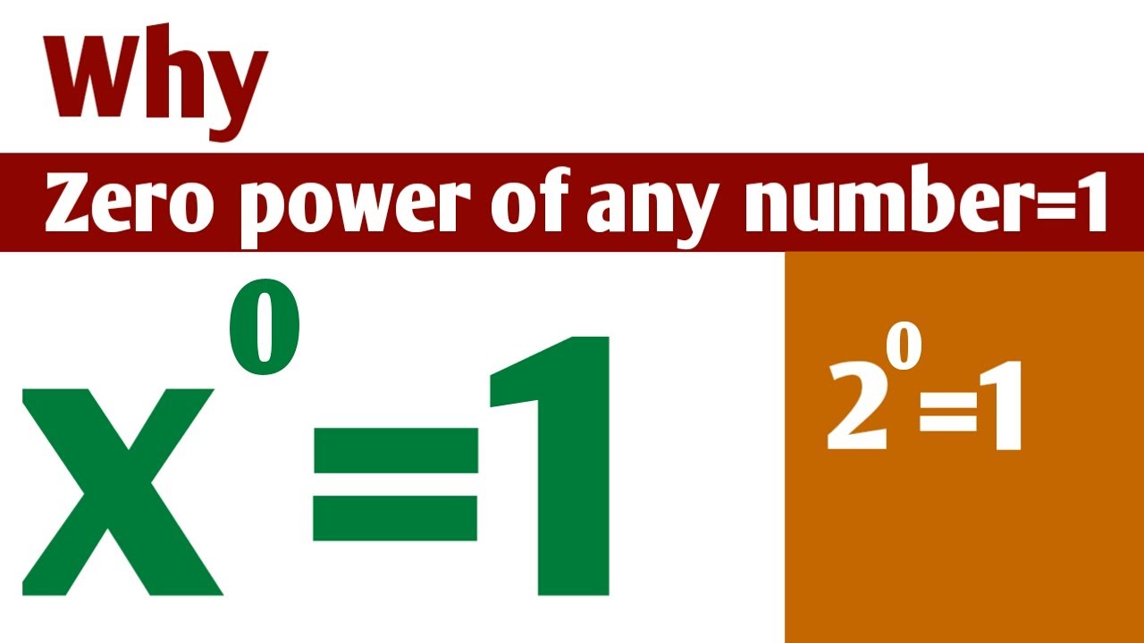 Why Zero power of any number=1 || Basic Algebra - YouTube