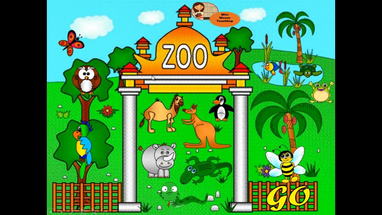 The zoo animals’ game for kids Let’s go to the zoo - YouTube