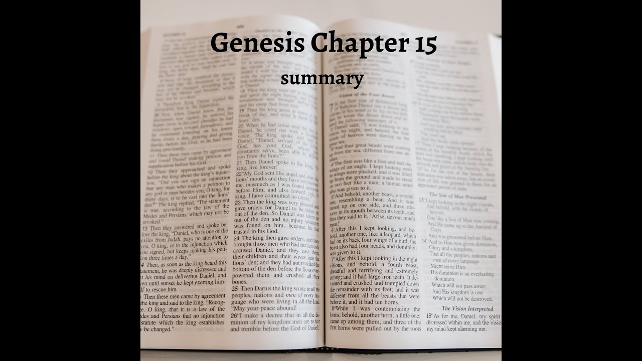 Genesis Chapter 15 - Summary - The Divine Covenant with Abram - YouTube