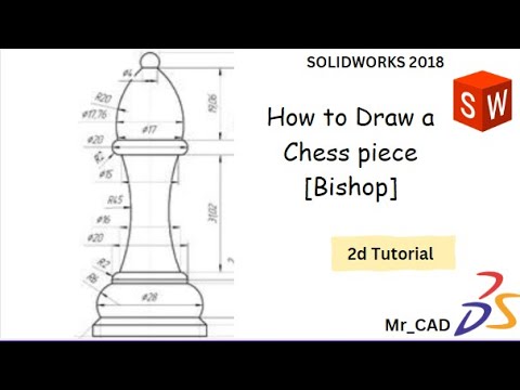 How to draw Chess piece Pawn in 2d with solidworks | Practice Drawing | Solidwork 2018 | Easy ...