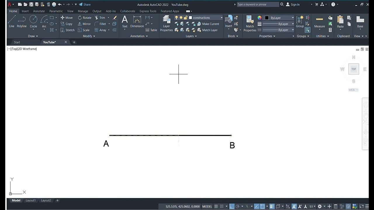 #11 How to construct an equilateral triangle #TD #autocad - YouTube