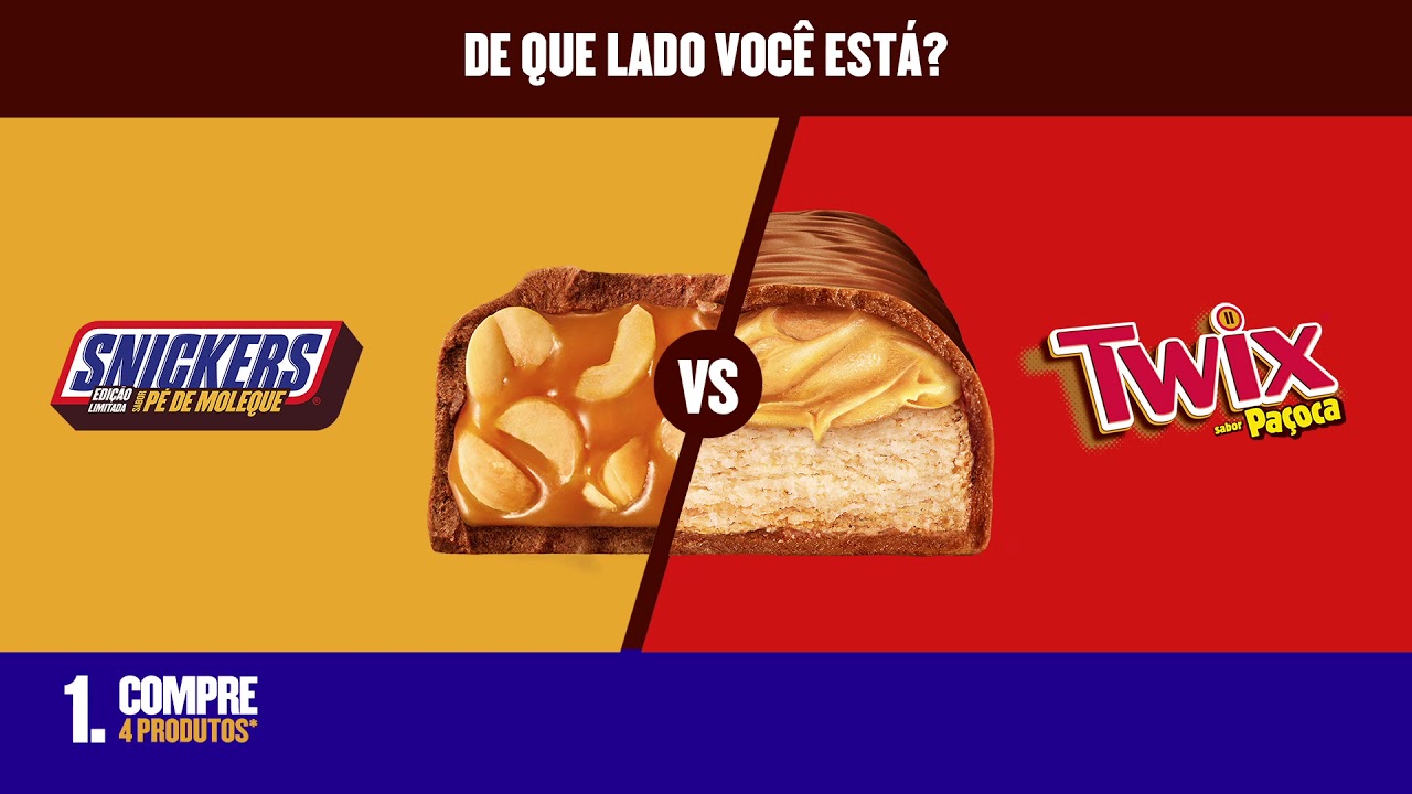 SNICKERS®️ vs TWIX®️ - De Que Lado Você Está? - YouTube