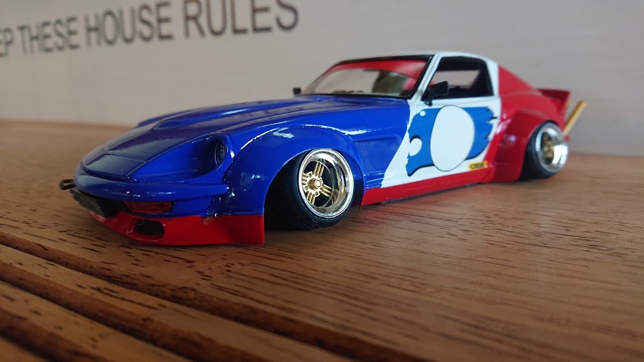 街道レーサーグラチャン/フェアレディZ/30Z/フジミ/1/24/モデリング - YouTube