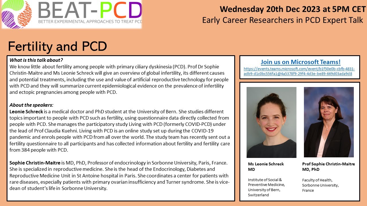 Early Career Researchers in PCD: Fertility and PCD - YouTube