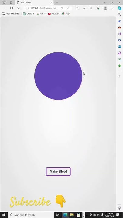 Create Blob #html #css #js #shorts - YouTube